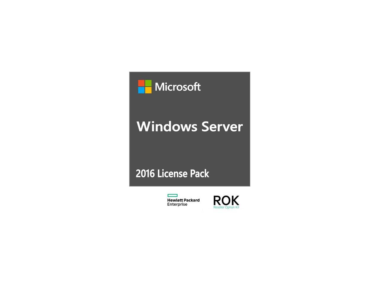 HPE ROK License - MS Windows Server 2016 - 5 user CAL - Newegg.com